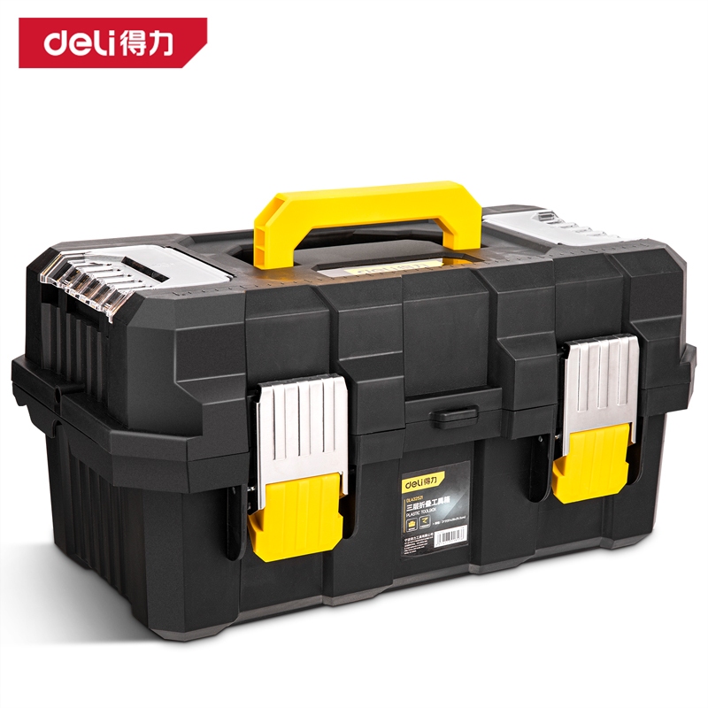 Jual Deli Tools / Deli Kotak Pekakas / Tool Box 3 Folding Layer 21 Inch ...