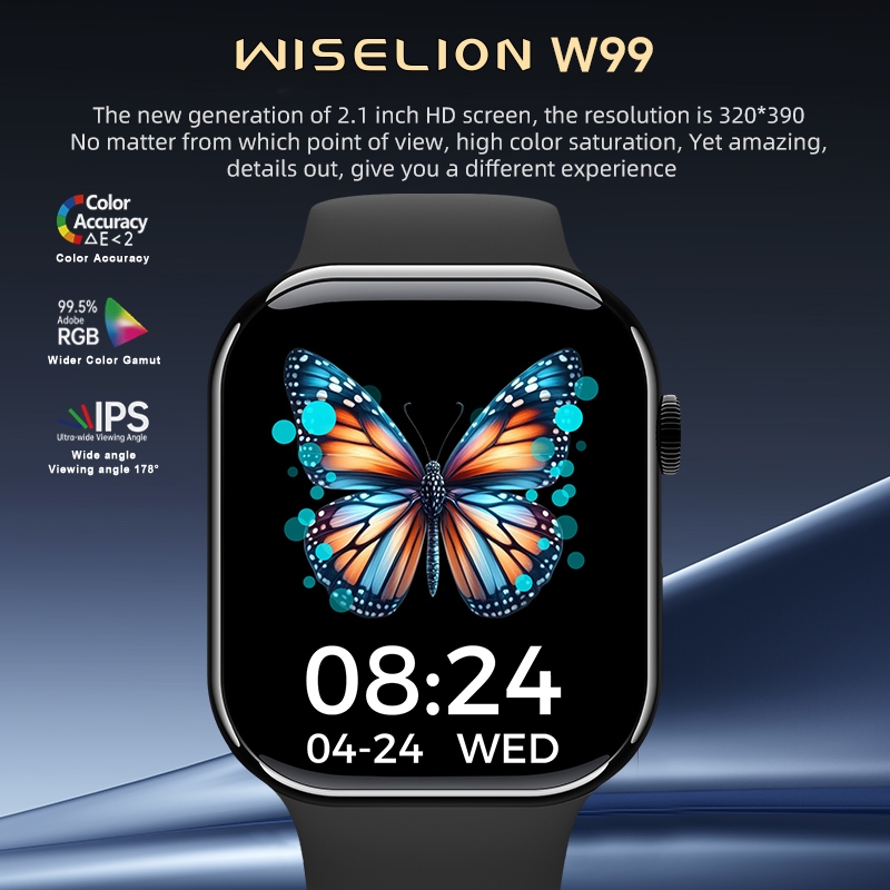 Jual WISELION 3D Smartwatch W99 IP68 Waterproof 2.1 inch Bluetooth Call ...