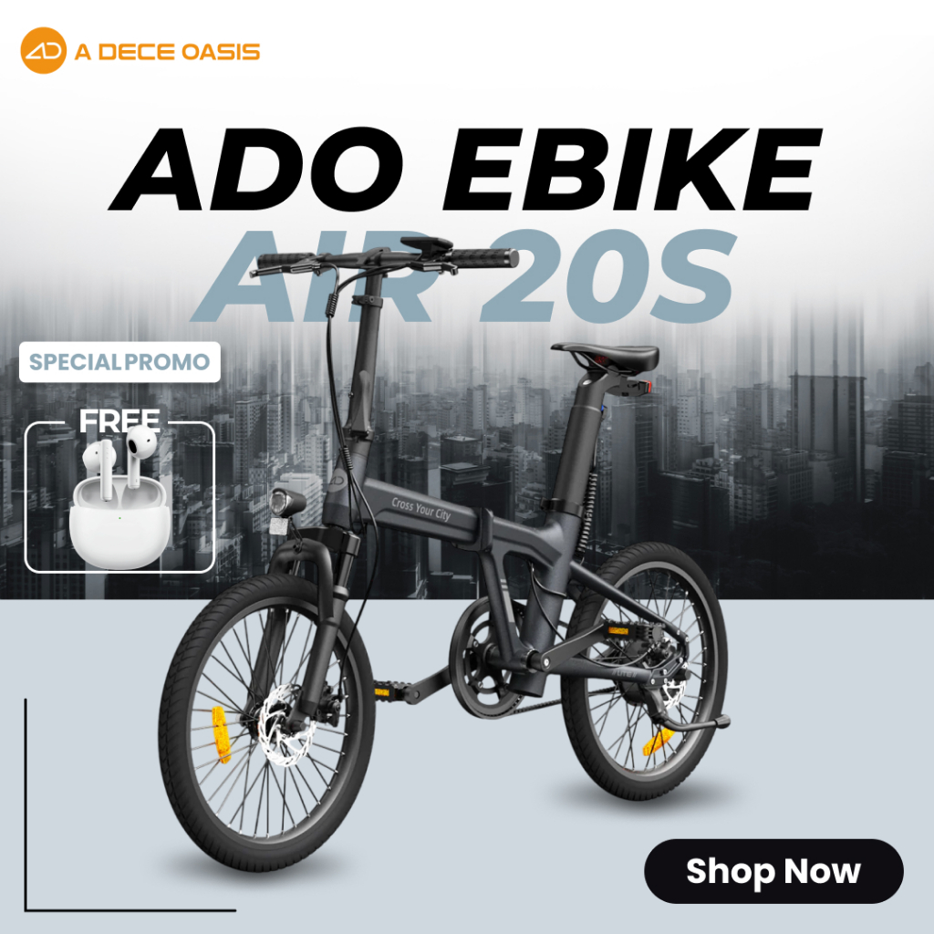 Jual Ado Ebike Air 20S Smart Bike Folding Electric Bike Sepeda Listrik ...