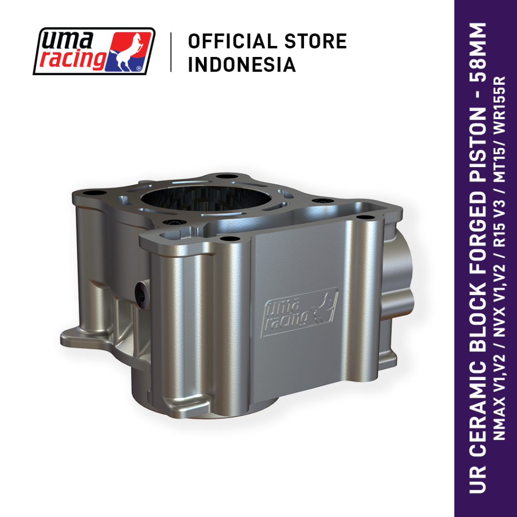 Jual UR CERAMIC BLOCK FORGED PISTON 58MM - Y16ZR/R15V3/ MT15/AEROX ...