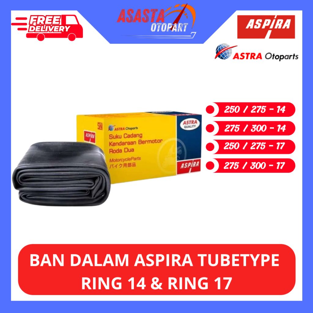 Jual BAN DALAM ASPIRA TUBE 2W RING 14 / R17 BAN DALAM MOTOR / BAN ...