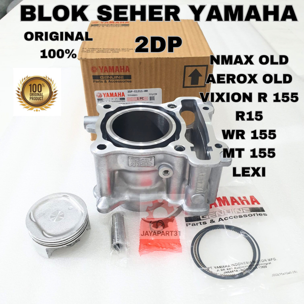 Jual BLOK SEHER YAMAHA 2DP ASLI ORIGINAL YGP NMAX OLD, AEROX 155, R15, VIXION R 155, WR 155 ...