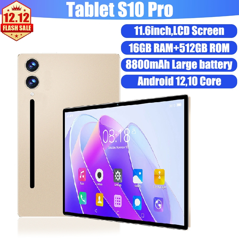 Jual Tablet PC 5G Tab S10 pro 11.6inch Tablet Murah Android 16GB+512GB ...