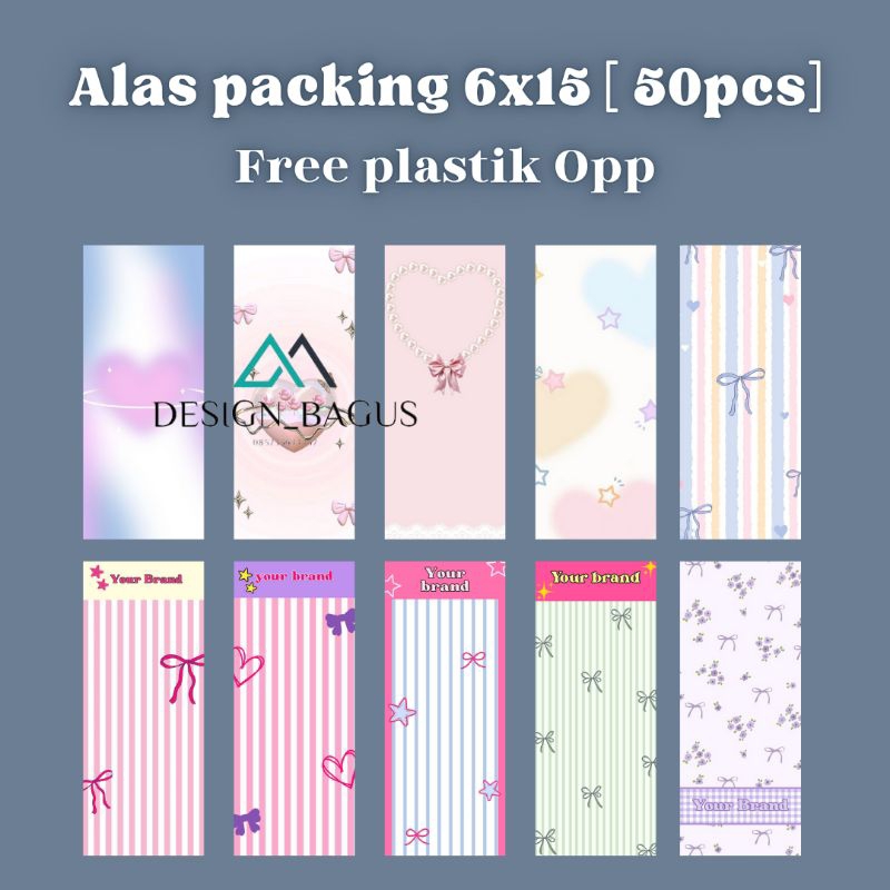 Jual [isi 50 pcs] Alas packing 6x15/Alas packing custom/Alas packing ...