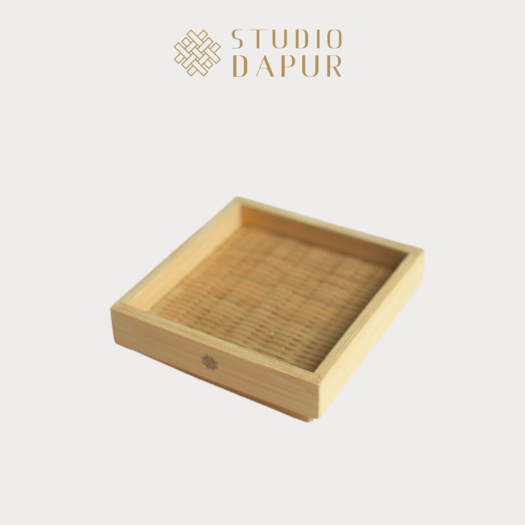 Jual Studio Dapur Tatakan Gelas Anyaman Bambu Cendana Coaster Bamboo | Shopee Indonesia