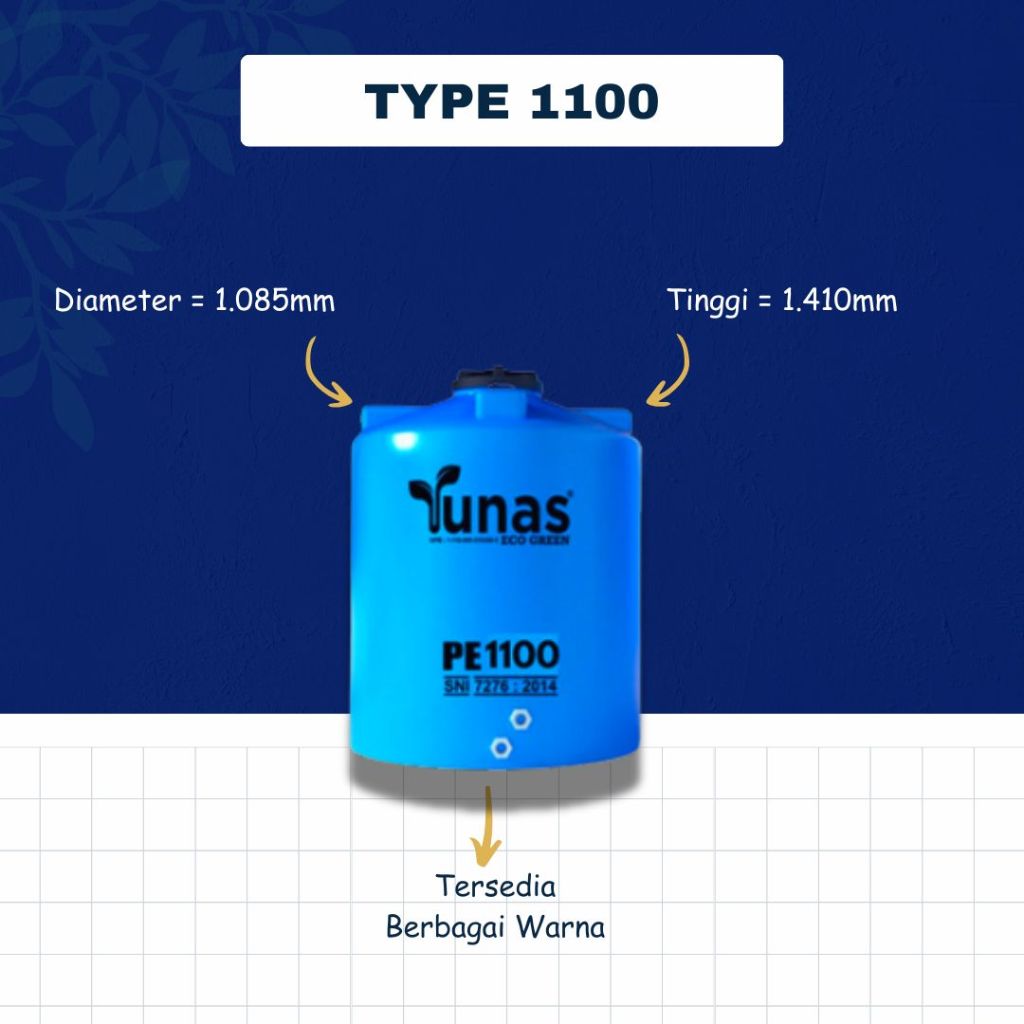 Jual Tangki Air Toren Air Tandon Air Tunas 300 Liter - 1100 Liter ...