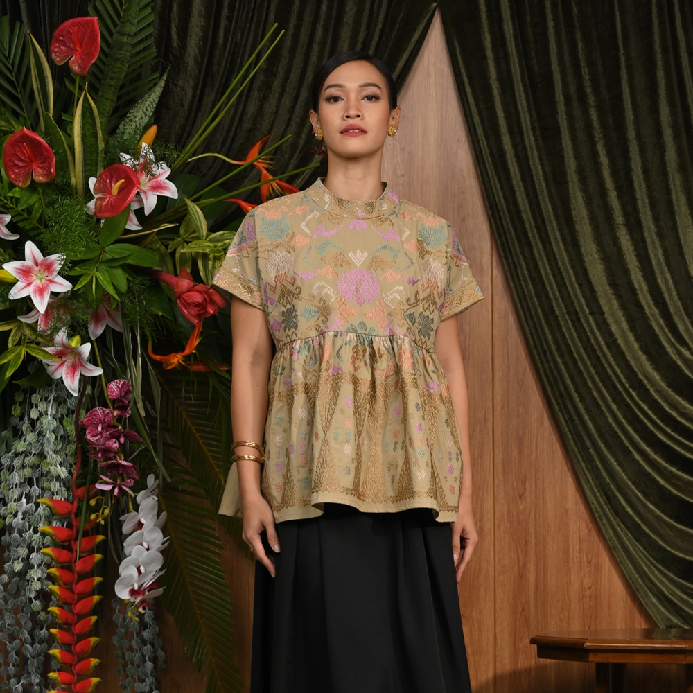 Jual NONA RARA - Nyiur Suksma T3523, Baju kerja blouse batik wanita ...