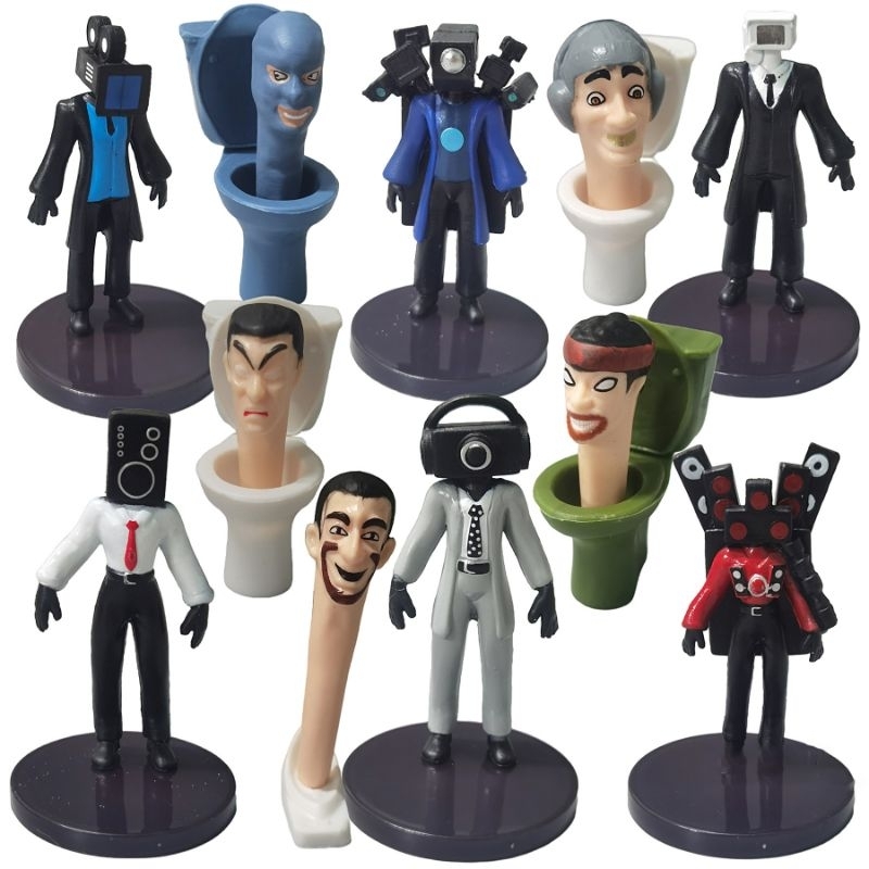 Jual Skibidi Toilet Set 14 Siren Head action figure skibidi topper cake ...