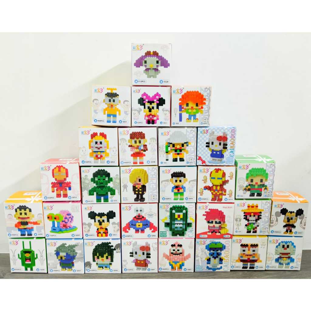 Jual DIY Mainan Edukasi Brick Nano Bricks SpongeBob Doraemon Mainan ...