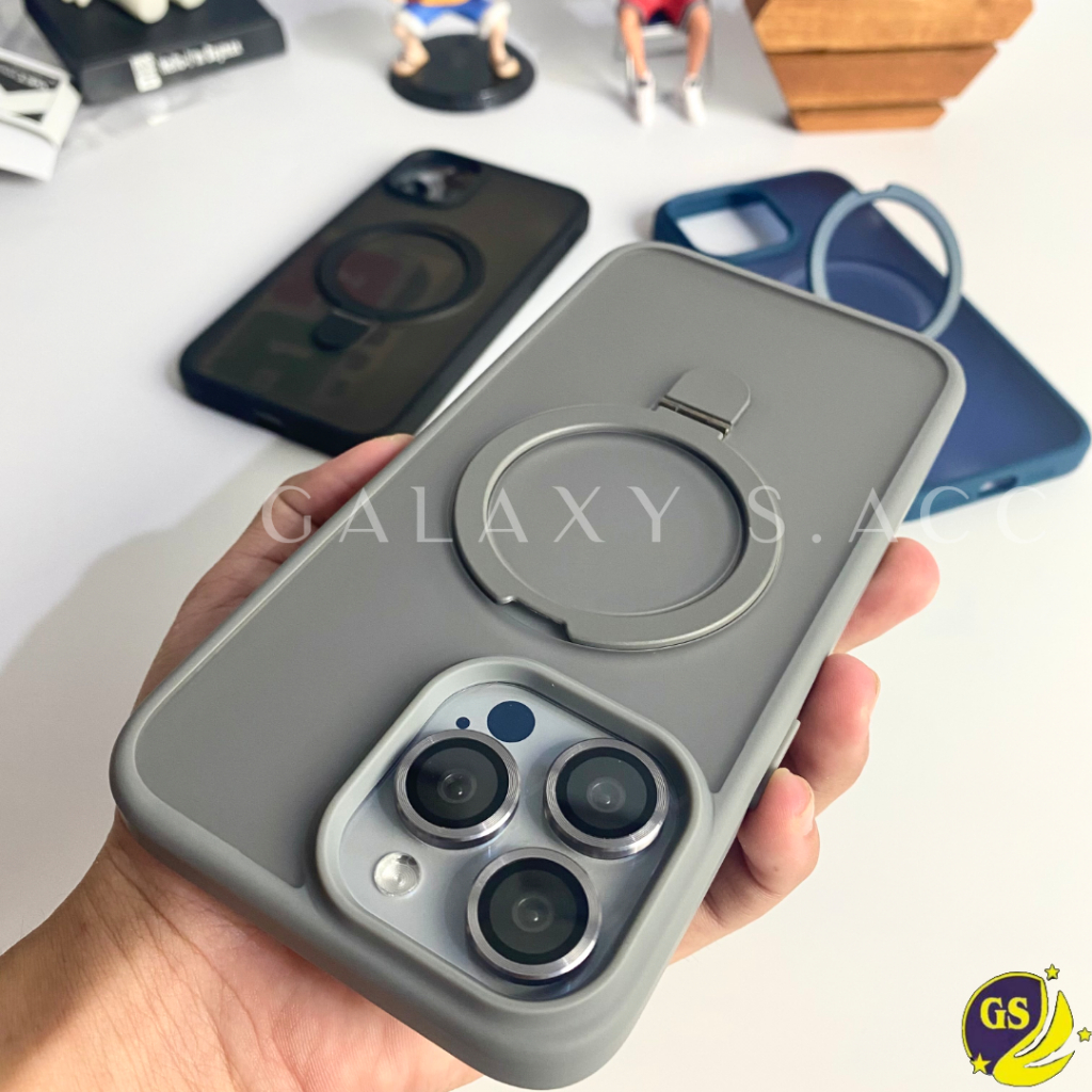 Jual (2)New!! Hard Case Bracket MagSafe Ring Stand For iPhone 16 Pro ...