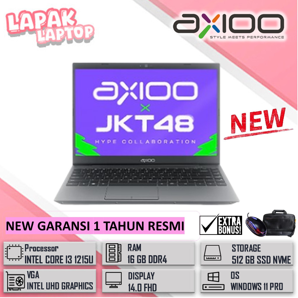 Jual LaptoP Axioo Mybook Hype JKT48 Special Edition Intel Core I3 1215U 14 FHD 16GB 512GB ...