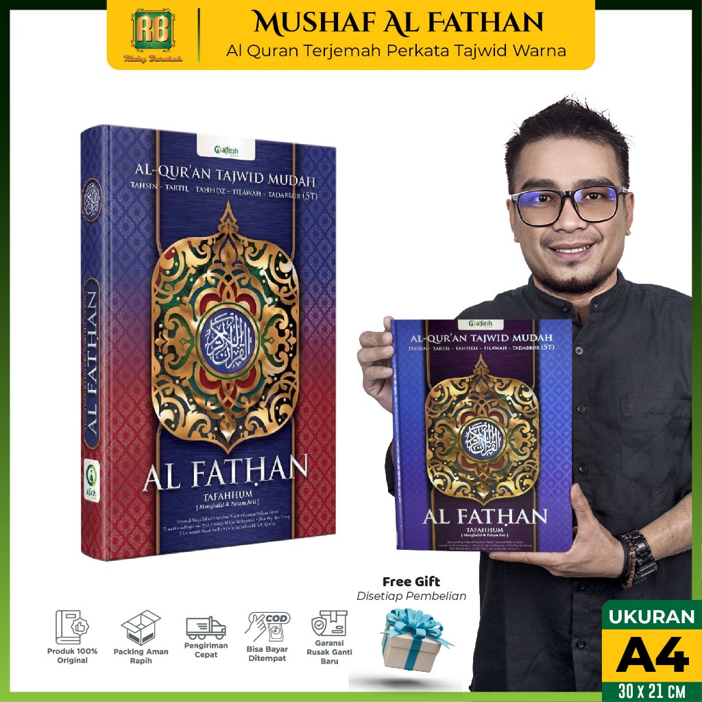 Jual Al Fathan Cover Baru 2020 A4 - Al-Quran AlQuran Tajwid Mudah Ayat Perkata Metode Tafahhum ...
