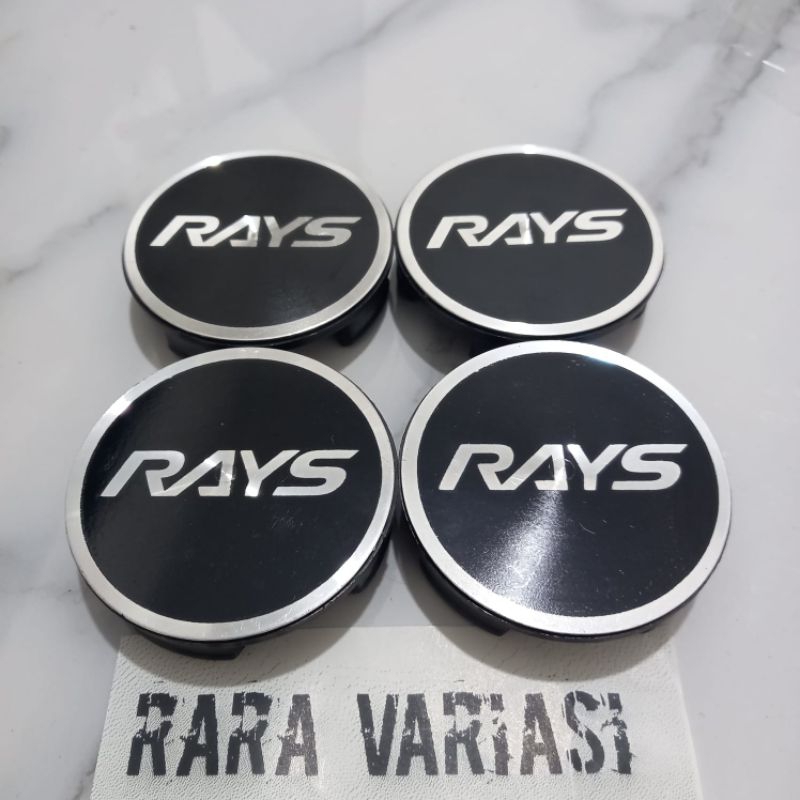 Jual dop roda tutup velg racing rays diameter 6 cm harga 4 pcs | Shopee ...