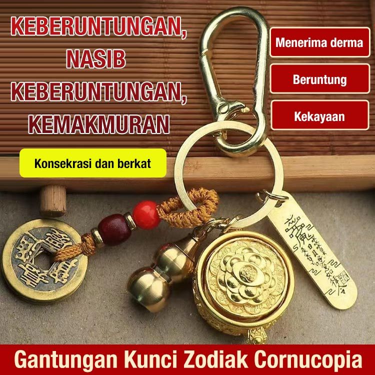 Jual 12 Zodiak Cina Shio Gantungan kunci emas koin golden china ...