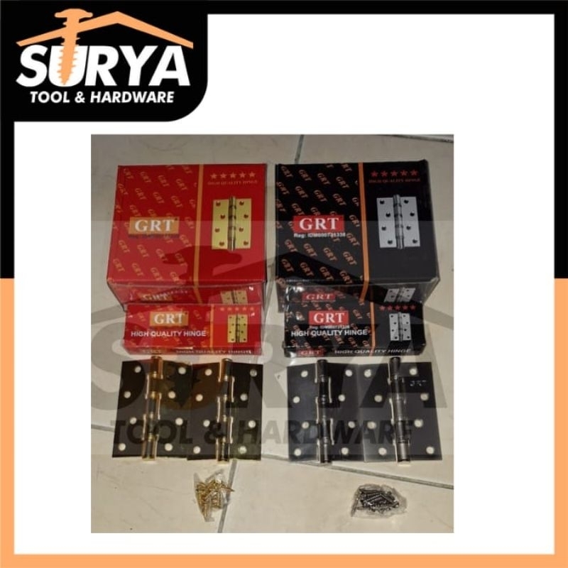 Jual engsel pintu tebal jendela 4" perpasang / engsel grt 4" / engsel ...