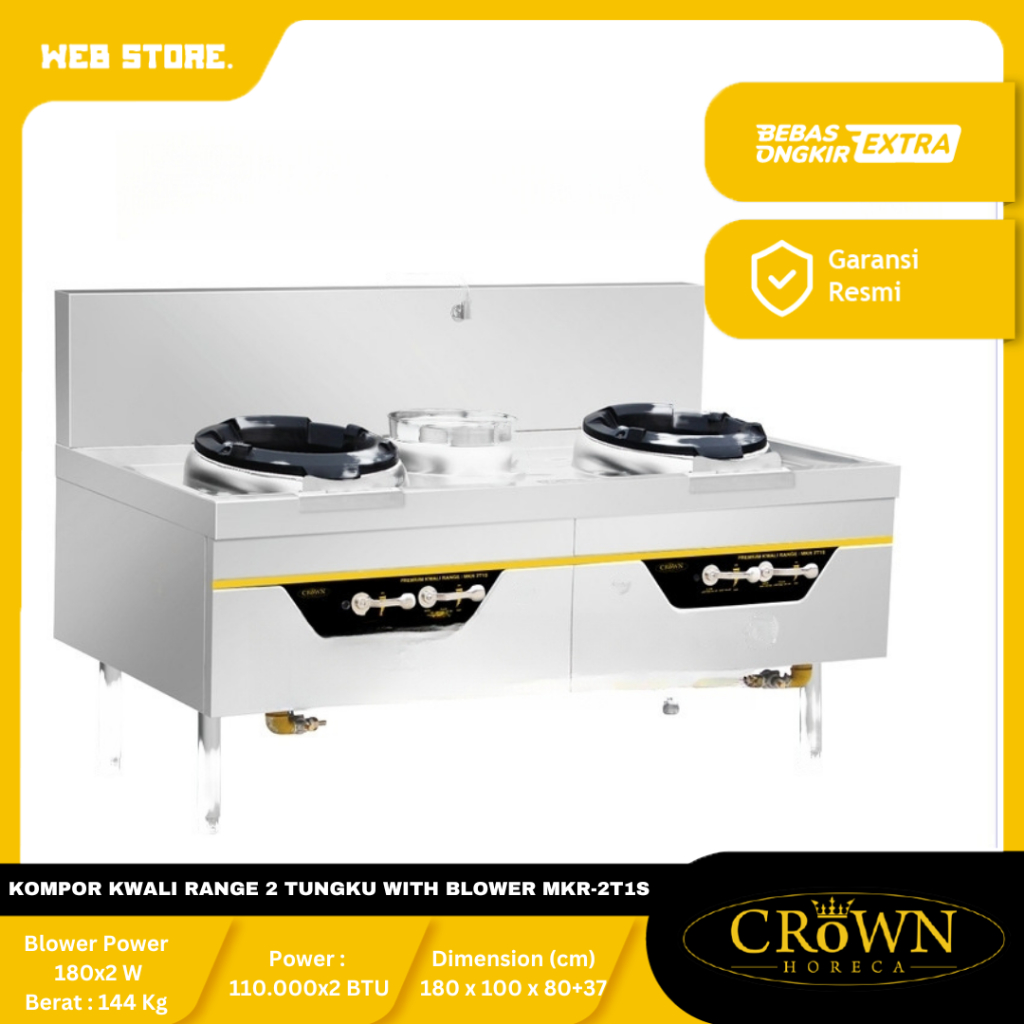 Jual Kompor Kwali Range 2 Tungku 1 Soup With Blower MKR-2T1S / Premium ...