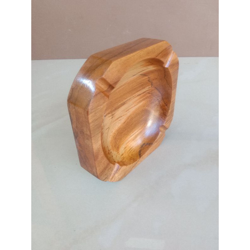 Jual Asbak kayu jati persegi 12 cm x 12 cm | Shopee Indonesia