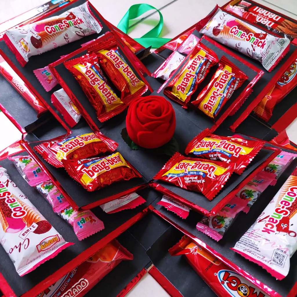 Jual Explosion Box | Snack Tower | Buket Snack | Bucket Snack | Snack Gift | Kado Ulang Tahun ...