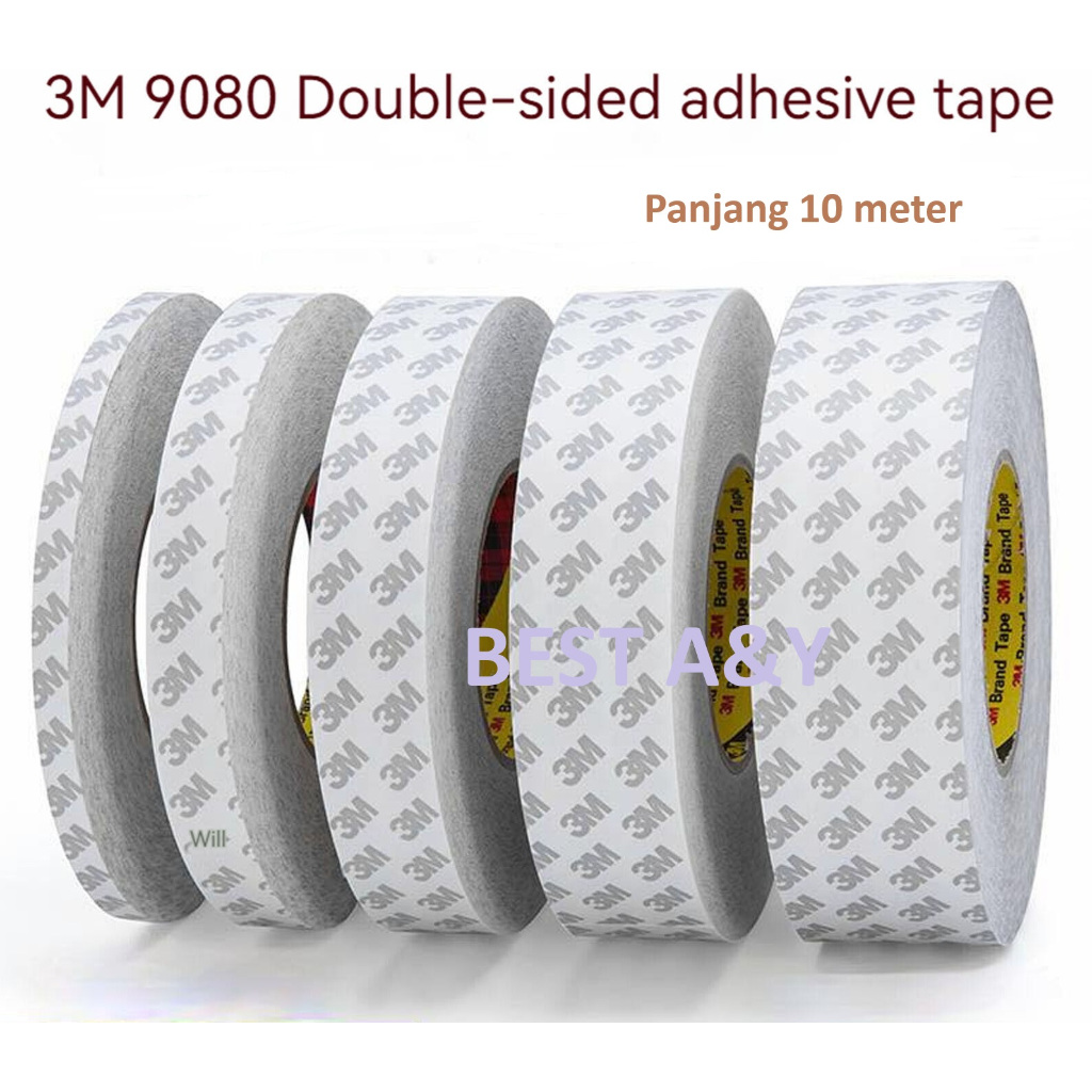 Jual Double Sided Adhesive Tape 3M 9080 10 Meter Solasi Selotip Perekat ...