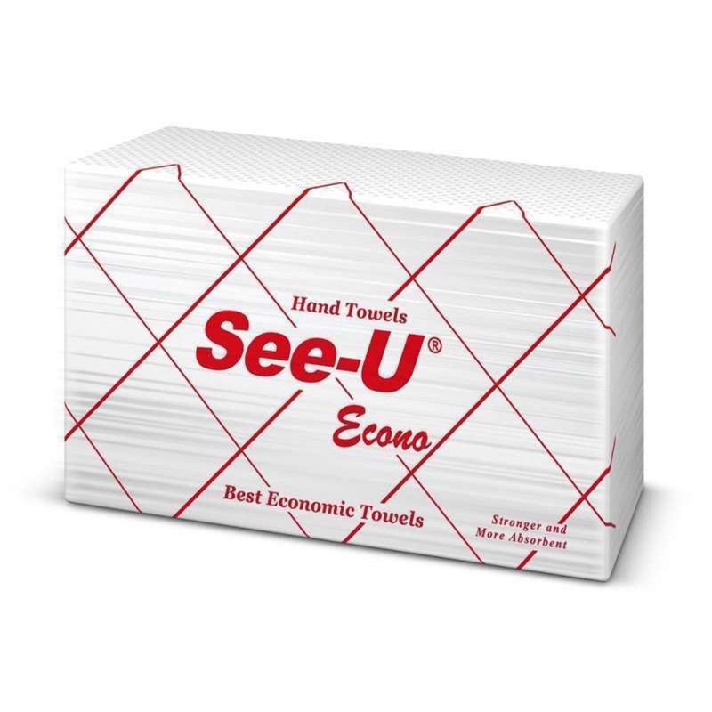 Jual Tisu Tissue SEE-U Hand Towel Econo Red Multifold 150 sheets ...
