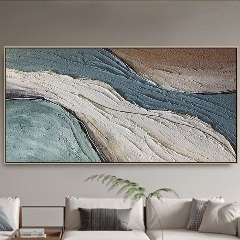 Jual Lukisan Dinding Abstrak Tekstur Timbul Tebal Modern art Estetik ...