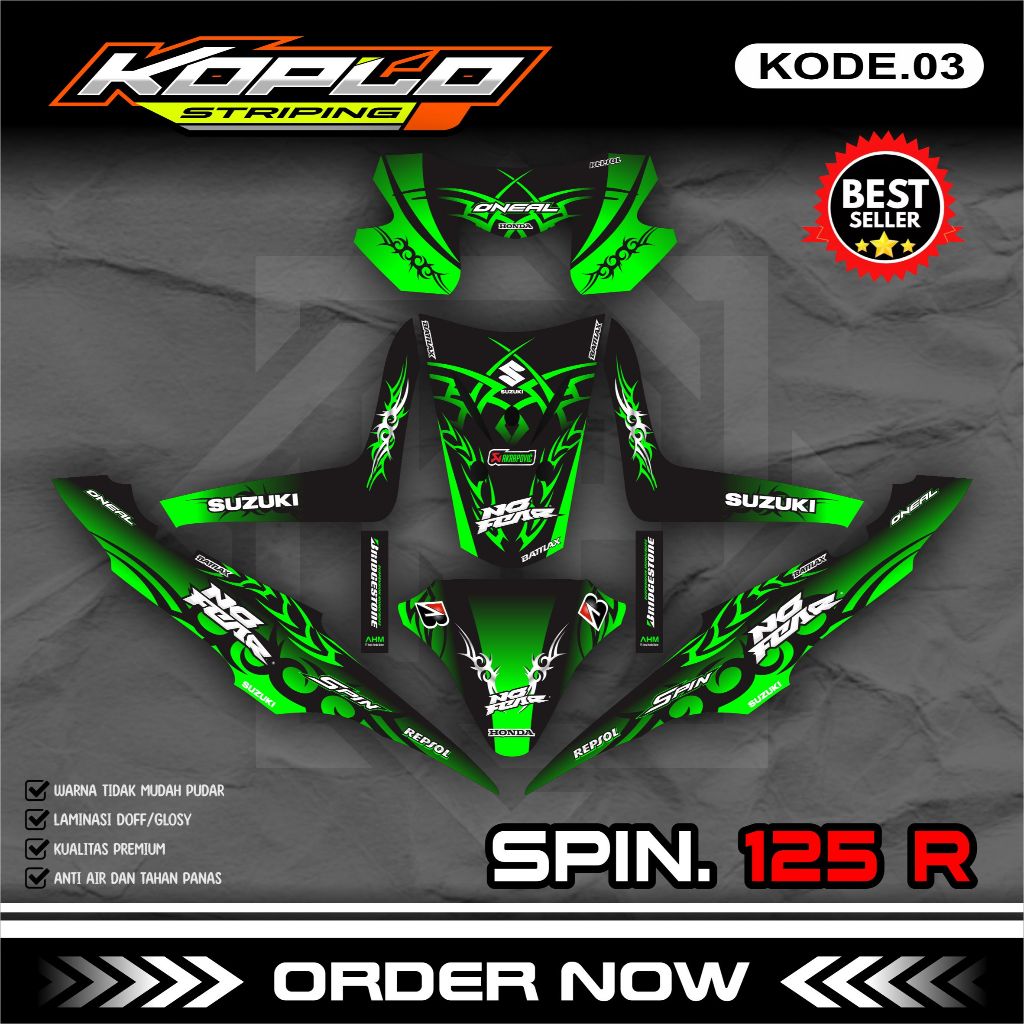 Jual Stiker Decal Full Body Suzuki SPIN 125 R - Stciker Striping Dekal ...