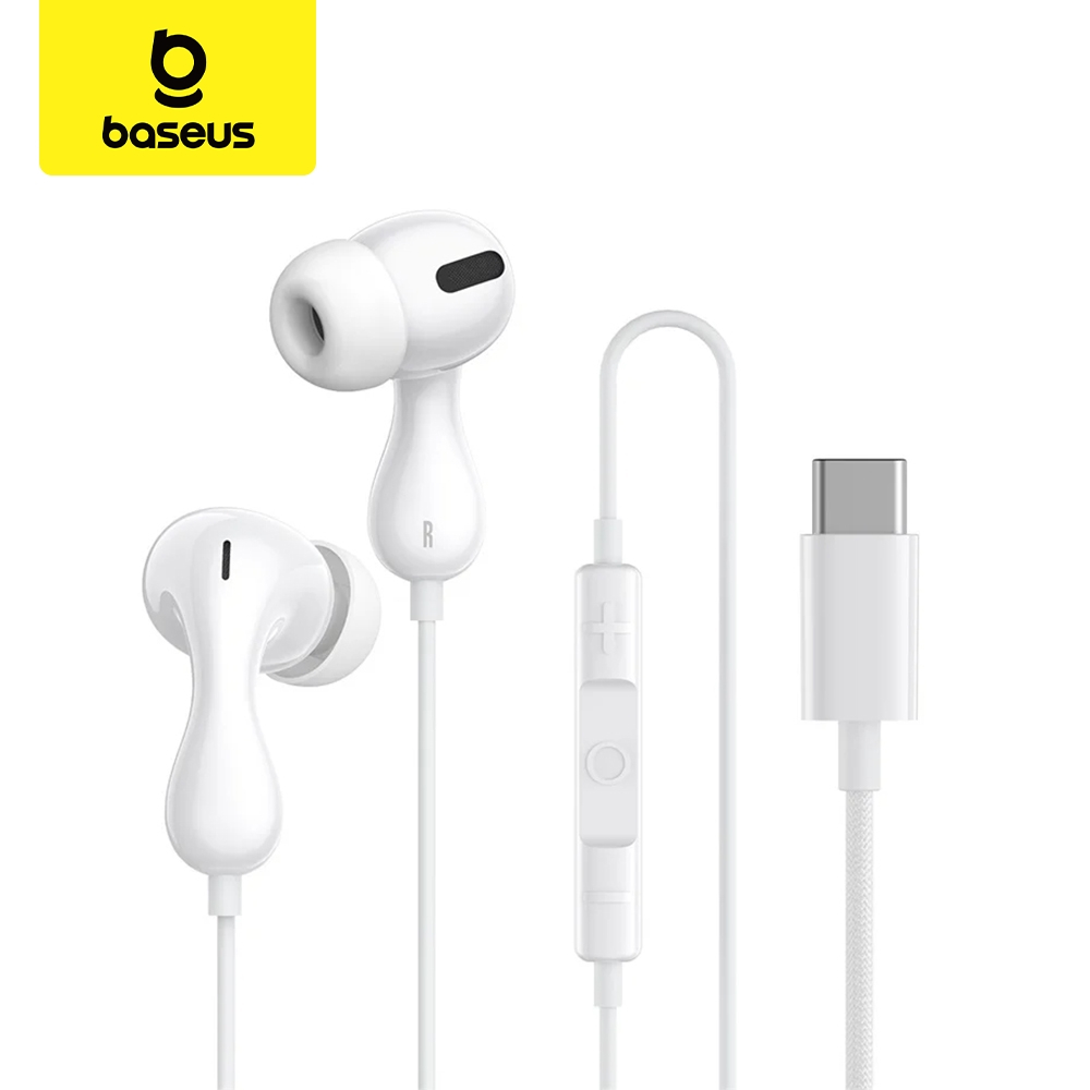 Jual Baseus Headset Handsfree Encok Type-c Wired Earphone Cz20 Mic ...