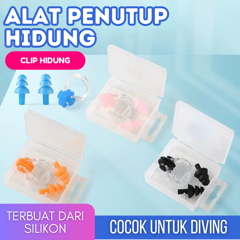 Jual Penutup Hidung Renang Klip Penutup Hidung dan Telinga Berenang ...