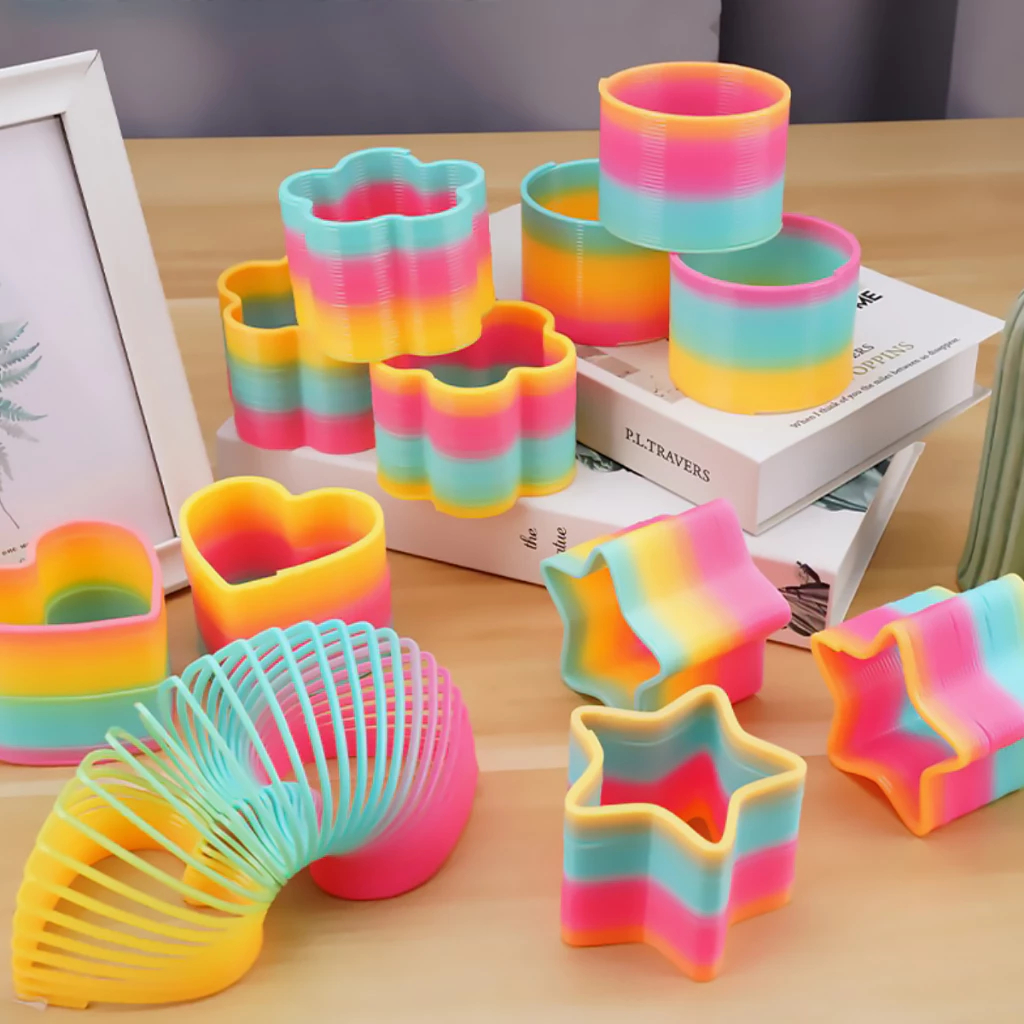 Jual per pegas spring rainbow bentuk / mainan per spriral kecil ...