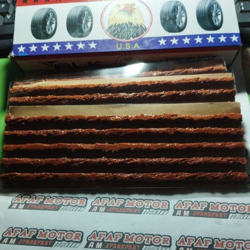 Jual Araf Motor Sparepart Tire Plugs Karet Tambal Ban Tbles ( 1 slop/ 1 Kotak 5 pcs ) | Shopee ...
