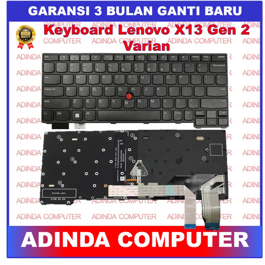 Jual Keyboard Lenovo Thinkpad X13 Gen2 Gen 2 Gen3 Gen 3 L13 Gen3 Gen 3 ...