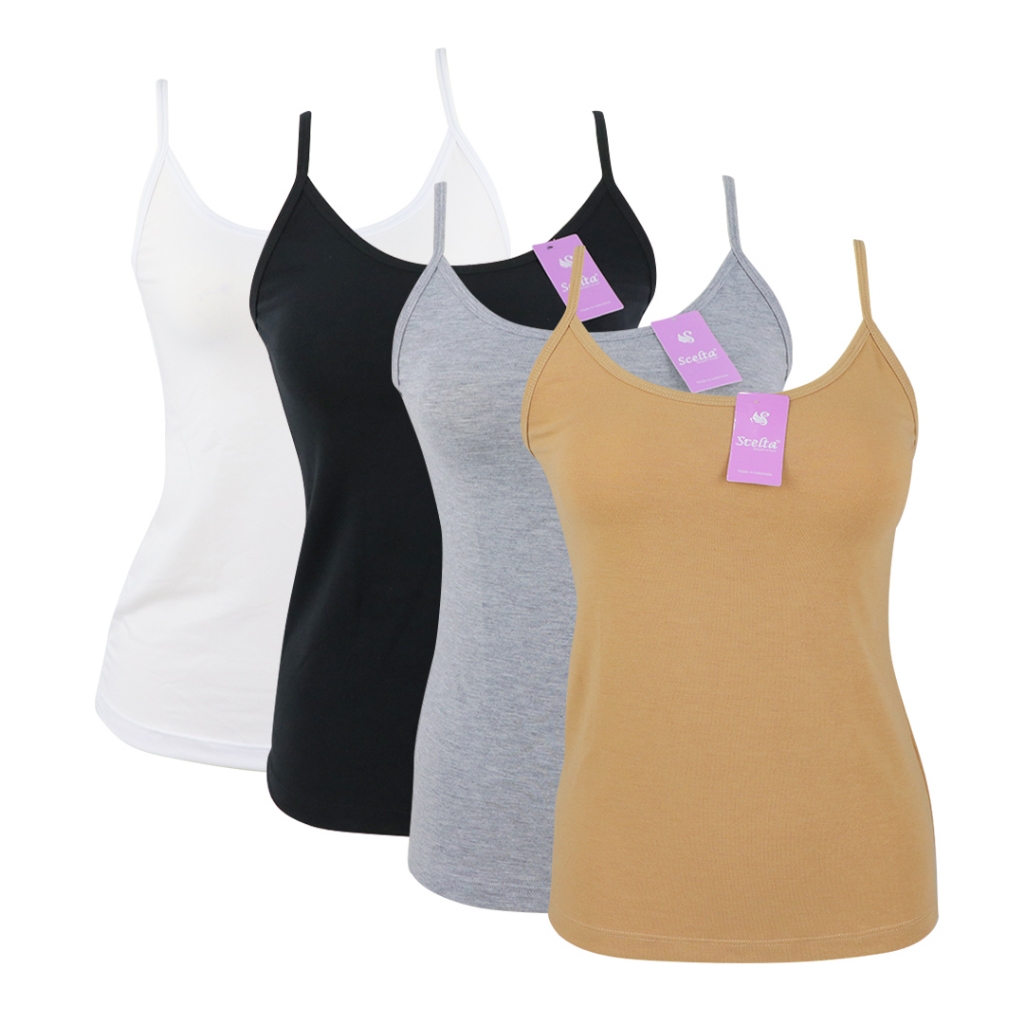 Jual Scelta - Tanktop Wanita Atasan Tank Top Polos Dengan Strap At Sc ...