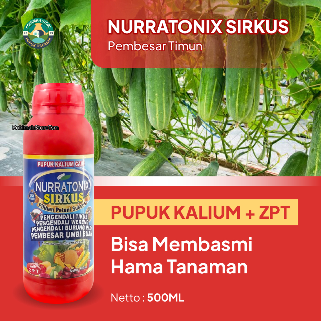 Jual 500ml Pupuk Semprot Buah Mentimun Terbaik, Pupuk Kalium + ZPT ...
