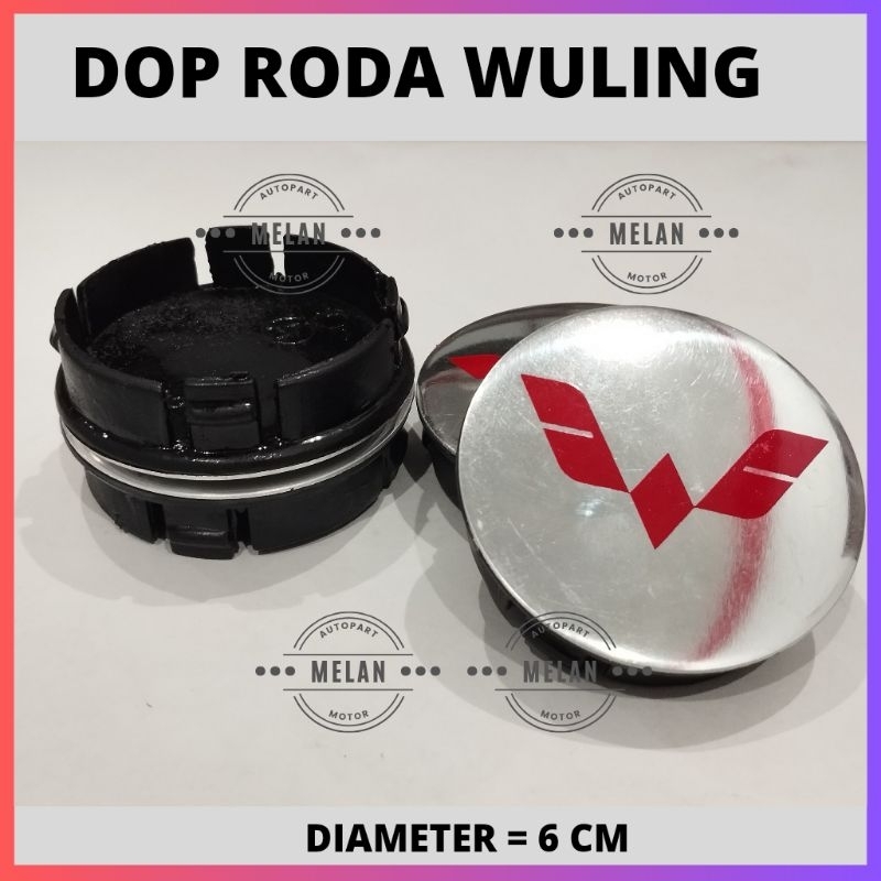 Jual Dop roda tutup velg wuling diameter 6 cm merah | Shopee Indonesia
