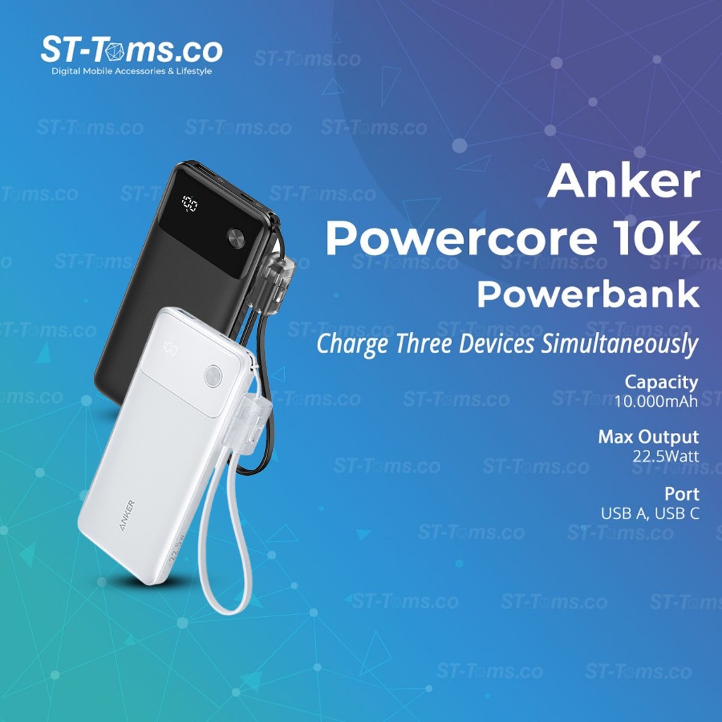 Jual Anker Powercore 10K Powerbank 10000mAh 22.5W USB A USB C PD ...