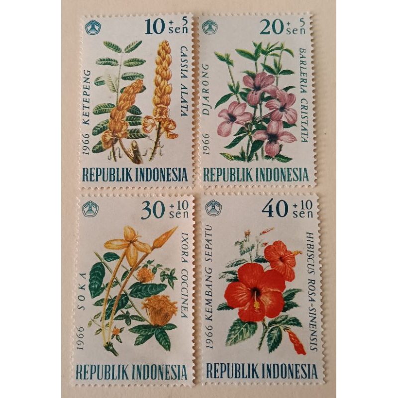 Jual Prangko Lawas Indonesia Set Komplit Bunga Seri 2 THN 1966 | Shopee ...