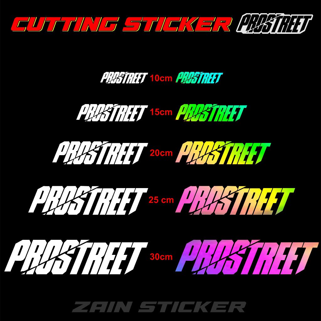 Jual Sticker Stiker PROSTREET Viral Logo Hologram Putih motor Vixion ...
