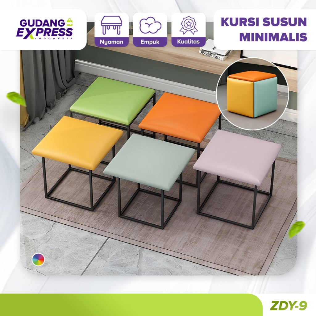Jual GEI - Kursi Susun Kubus dengan Kaki Besi - ZDY-9 Dudukan Tamu ...
