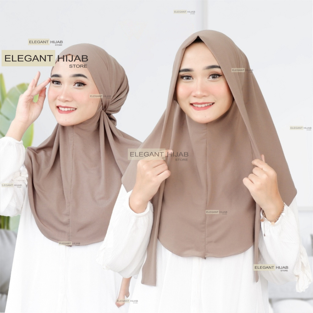 Jual Jilbab Bergo Instan French Khimar Arabian Jersey Premium Ukuran M ...