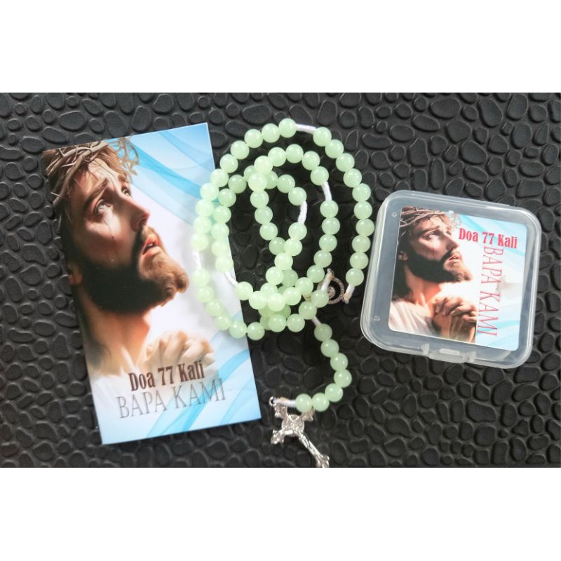 Jual Rosario 77 Bapa Kami Fosfor 8mm | Shopee Indonesia