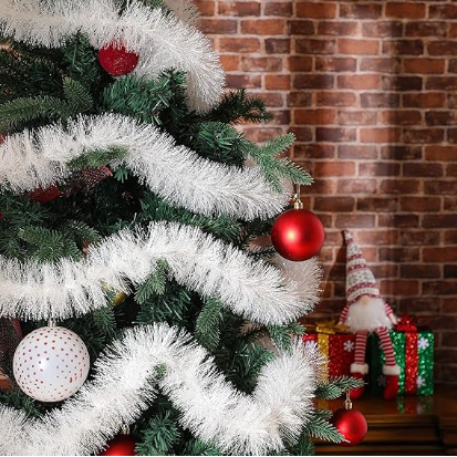 Jual Slinger TEBAL 9cm Tinsel Rumbai Hijau Salju Hijau Daun Ornamen ...