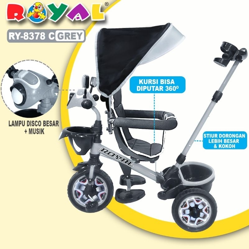 Jual SEPEDA RODA TIGA ROYAL KURSI PUTAR 8378C & 8579 | Shopee Indonesia