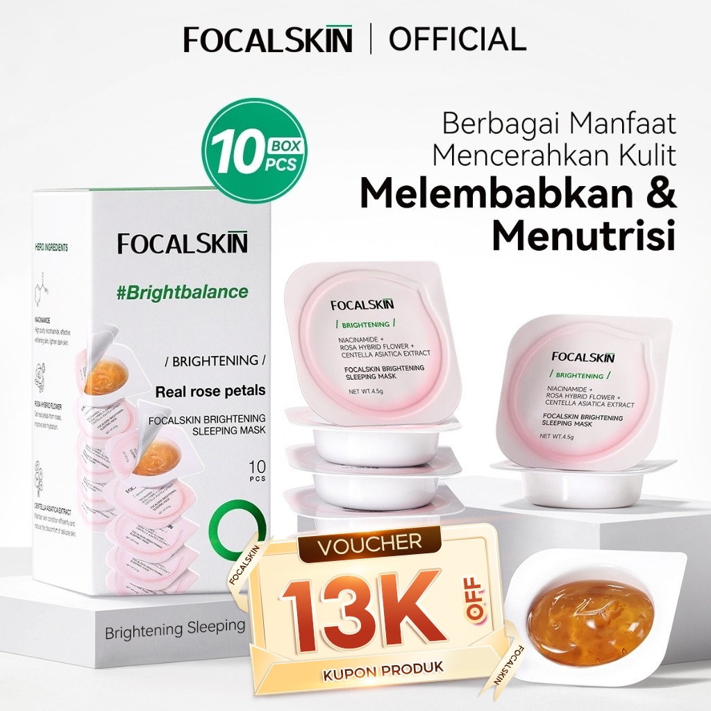 Jual FOCALSKIN Brightening Sleeping Mask Masker Brightening Hydrating ...