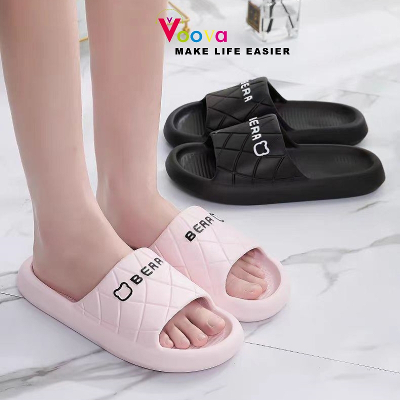 Jual VOOVA Sandal Pria dan Wanita Karet Jelly Sendal Flat Selop Rumah ...