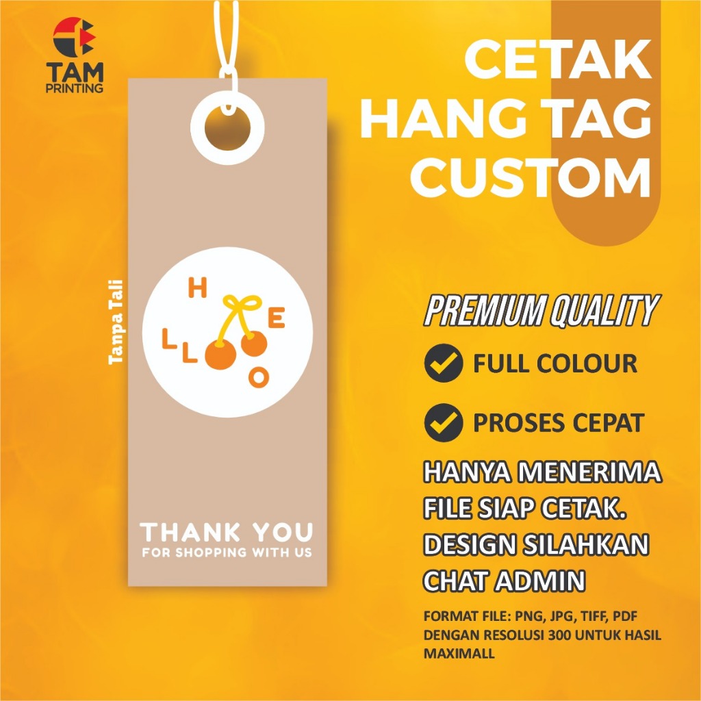 Jual Cetak Label Hang Tag Baju Custom | Shopee Indonesia