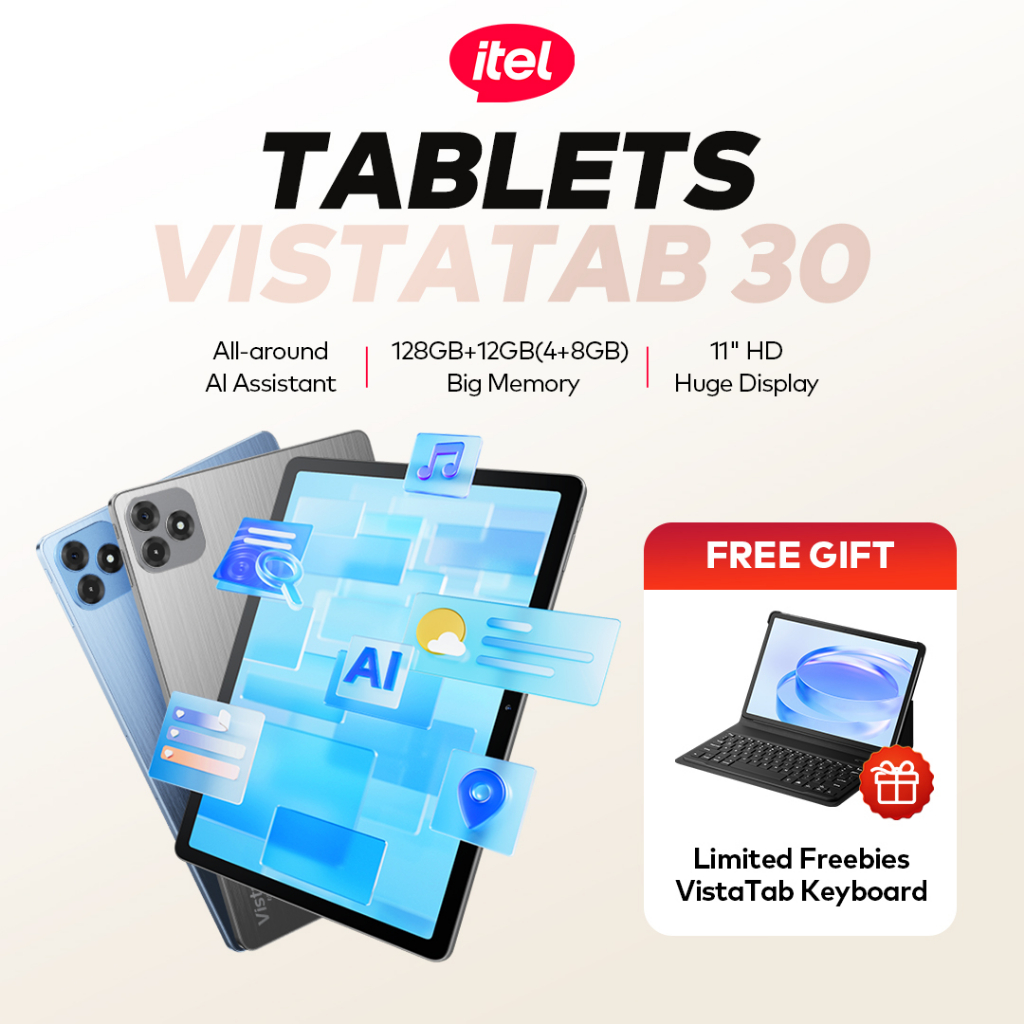 Jual itel VistaTab 30 Tablet- 4GB+128GB - Tablet 11inch FHD+ IPS ...