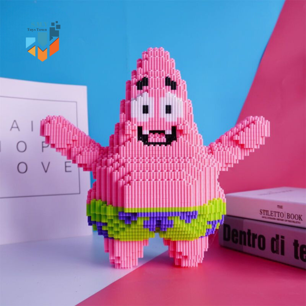 Jual SMY Nano Blocks Patrick Star Spongebob Medium 3D Model, Mainan ...
