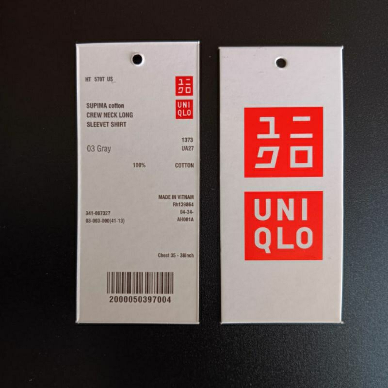 Jual Hang tag uniqlo sisa garment (4pcs) | Shopee Indonesia