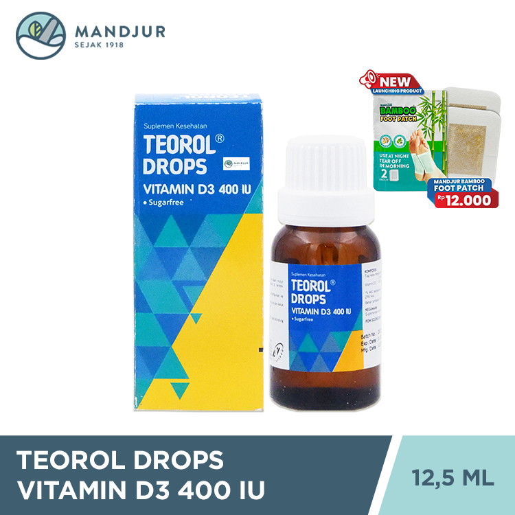 Jual Teorol Drops Vitamin D3 400 IU - Suplemen Vitamin D | Shopee Indonesia