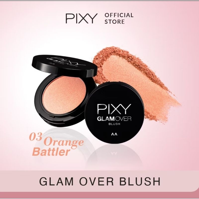 Jual PIXY GLAM OVER BLUSH 03 (Orange Battler) | Shopee Indonesia
